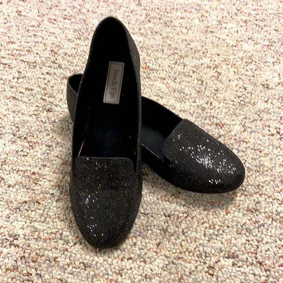 Touch Ups | Shoes | Black Glitter Sparkle Flat Shoes Touch Ups Tammy ...